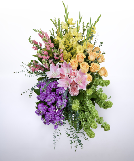 Colorful Reflections Standing Spray | Worcester (MA) Same-Day Sympathy ...