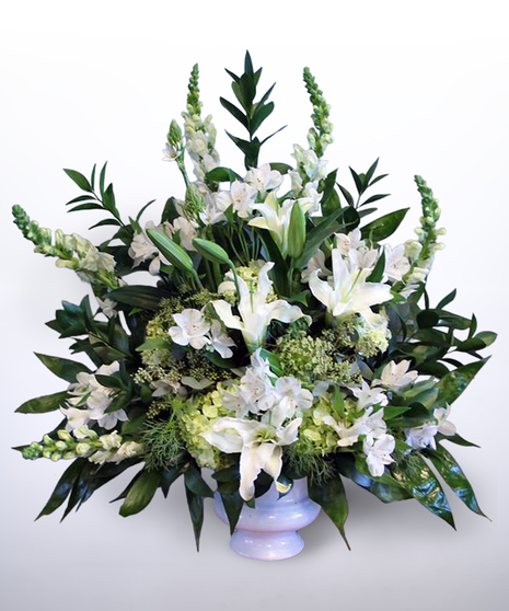 White Remembrance Funeral Urn | Worcester (MA) Sympathy Flowers ...